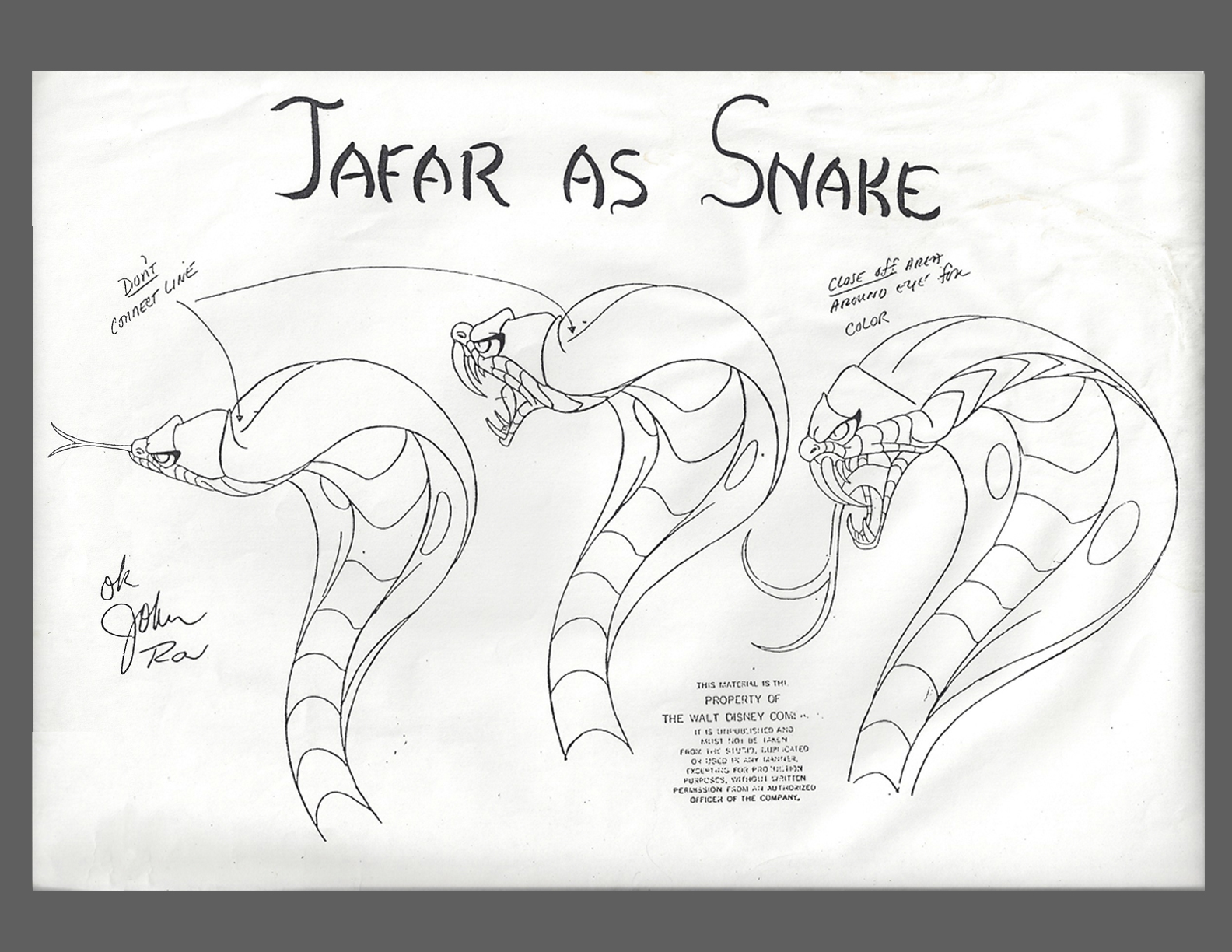 Disney Aladdin Jafar Snake