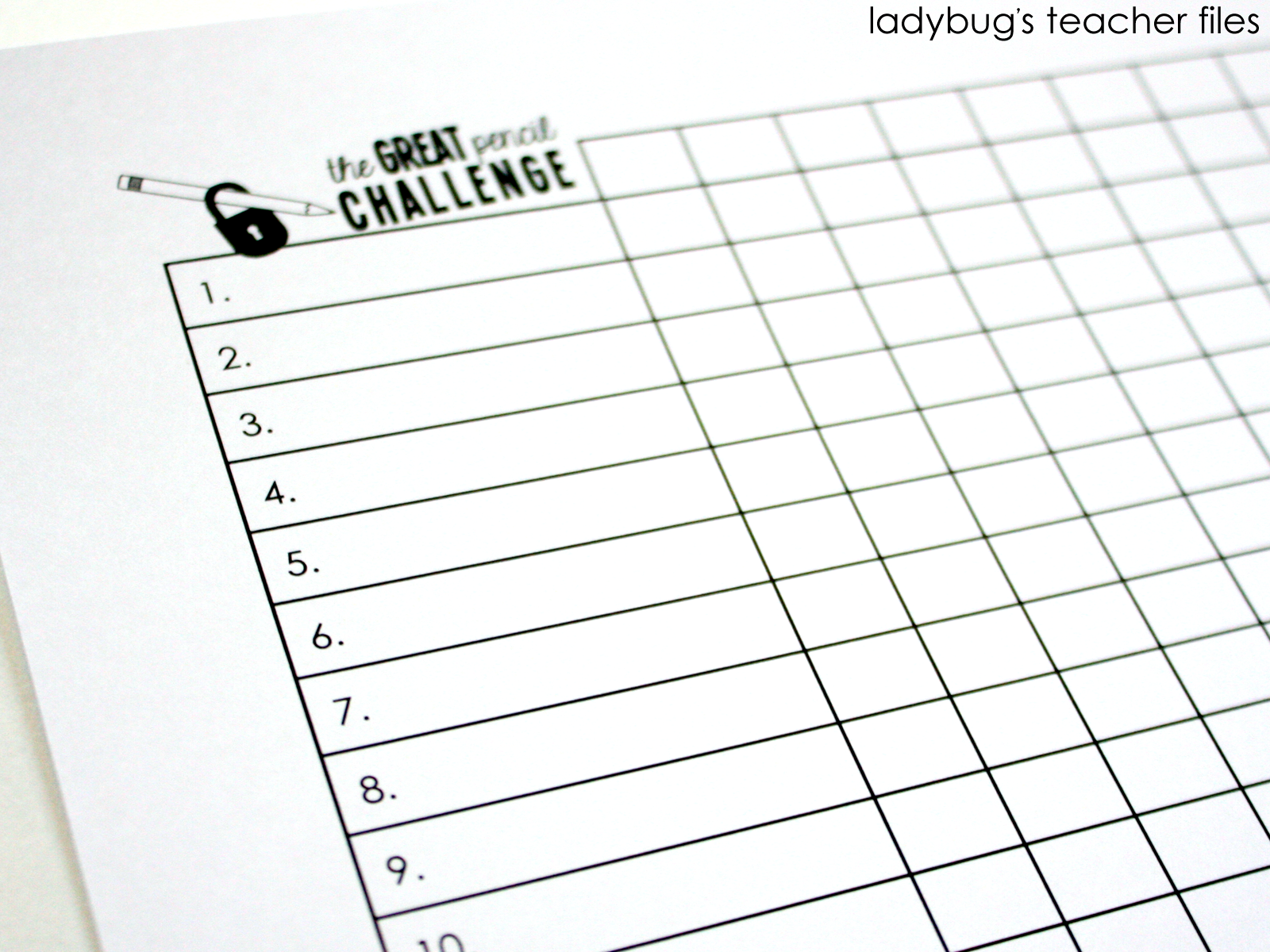 Keeping Track of Pencils with The Great Pencil Challenge