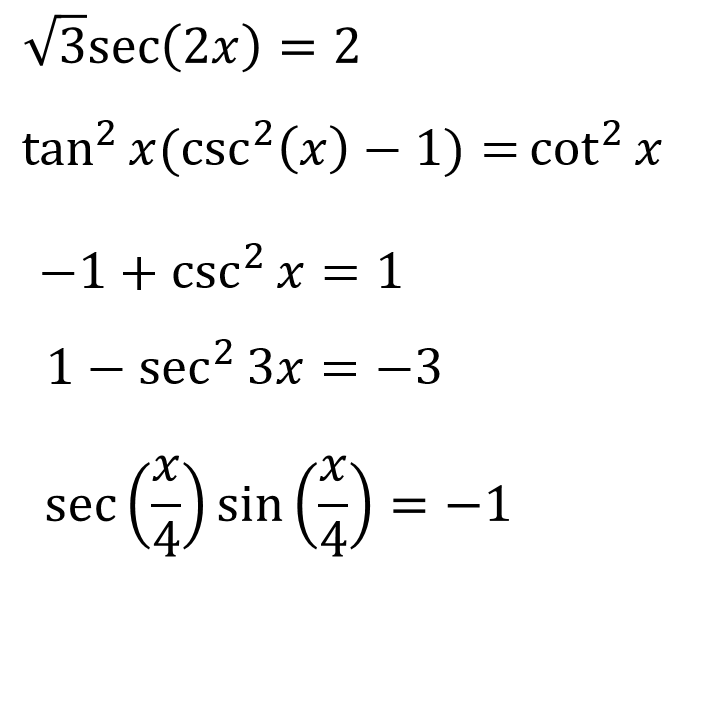 Precalculus Problems