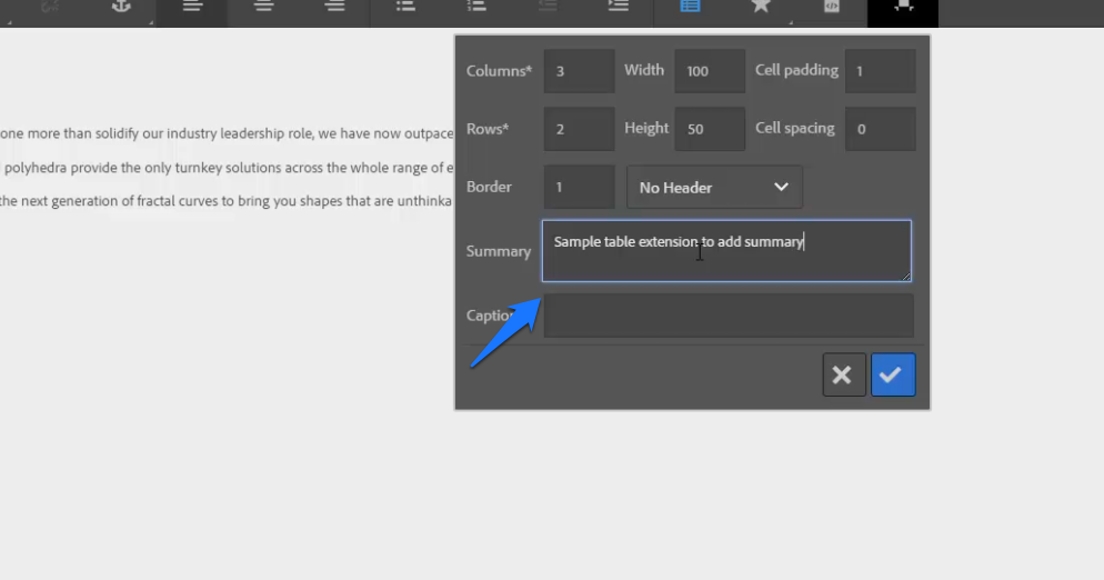 Experiencing Adobe Experience Manager (AEM, CQ): AEM 61 - Extend TouchUI Rich Text Editor Table ...