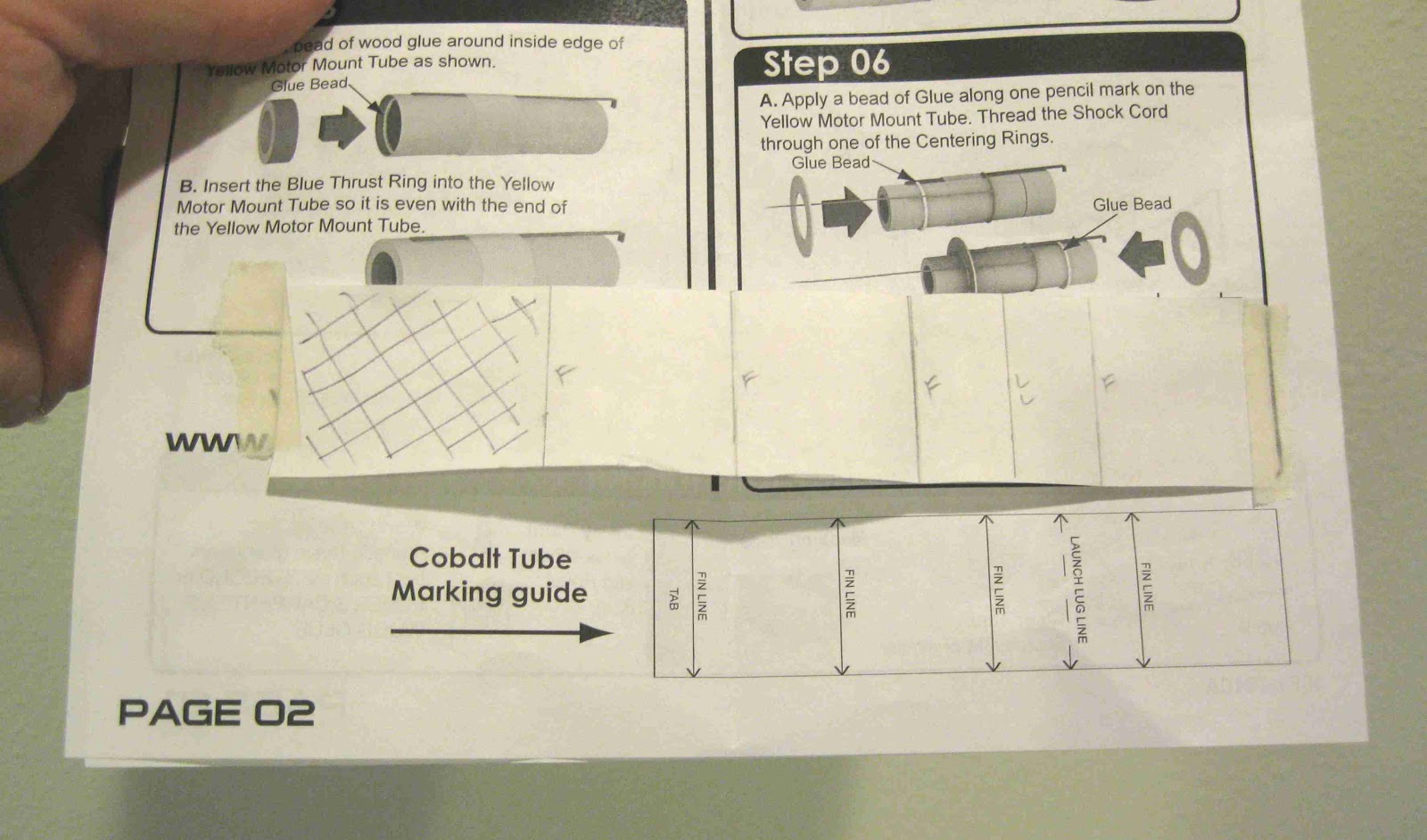 Model Rocket Building: Quest Cobalt Build Part 4 Step 7 Fin Marking OOPS!
