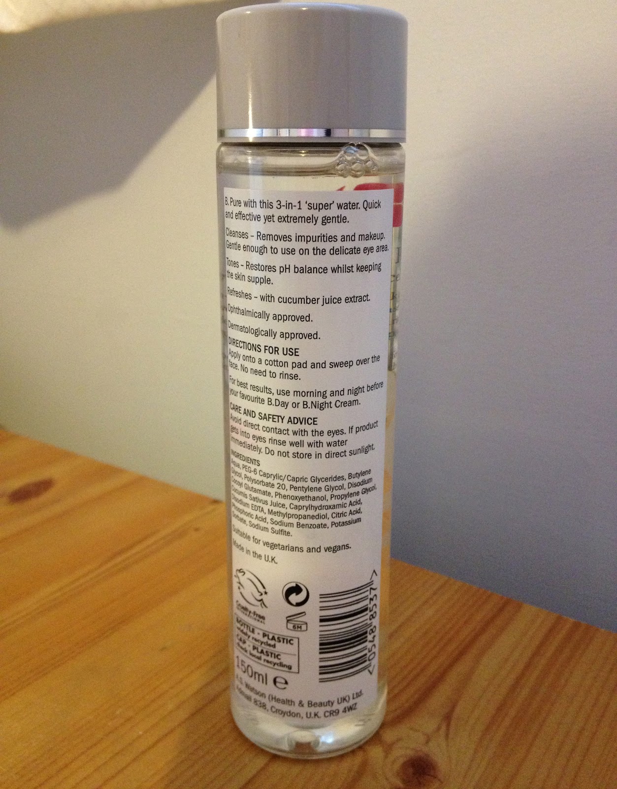 Confetti Letters: B.Pure Micellar Water