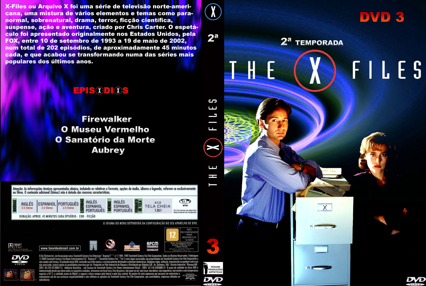 CAPAS EM SÉRIE: CAPAS DVD ARQUIVO X