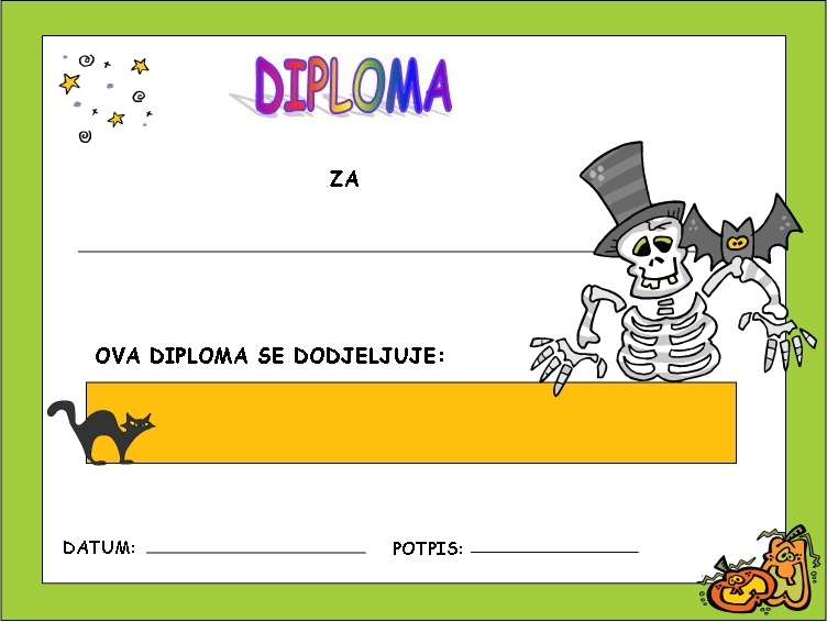 Be creative with Marija: predlošci diploma za printanje