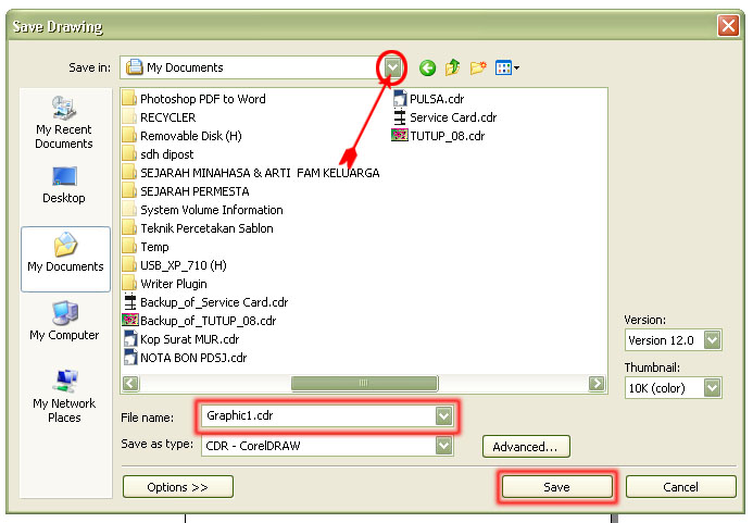 Menyimpan File Baru Corel Draw 12 ~ Corel Draw Untuk Pemula