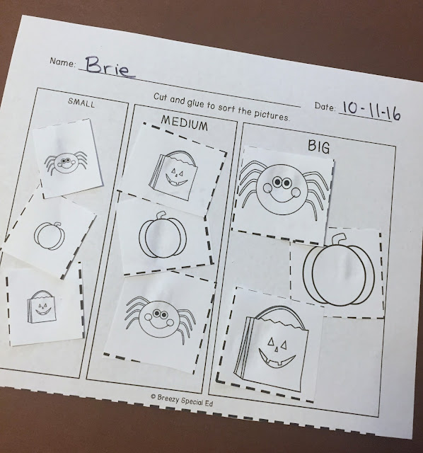 Halloween Academic Activities for Special Education - Breezy Special Ed