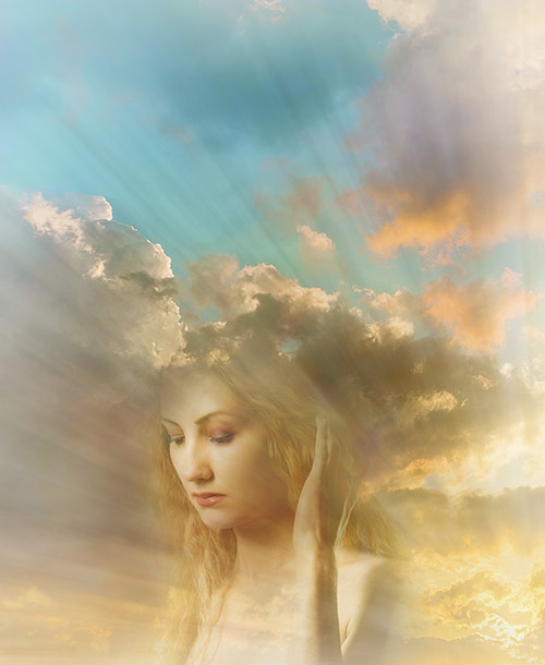 About Photography: Cloud goddess -- created with overlays in Photoshop
