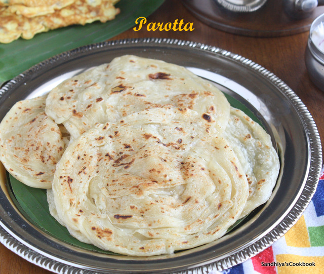 Sandhiya's Cookbook: Parotta | Tirunelveli Parotta | Flat Layered bread