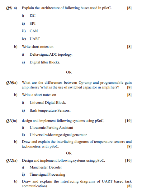 PROGRAMMABLE SYSTEM ON CHIP Pune University BE April 2015 Question ...