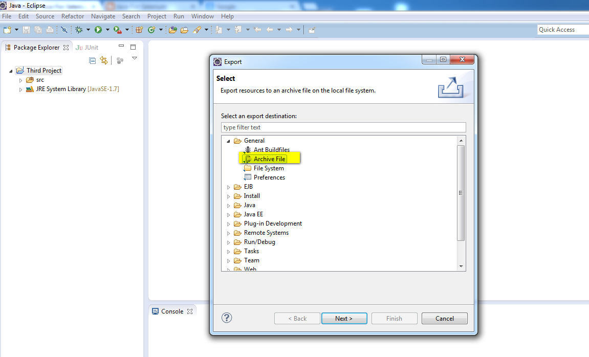Selenium-By-Arun : 67. Exporting a Java Project from Eclipse IDE