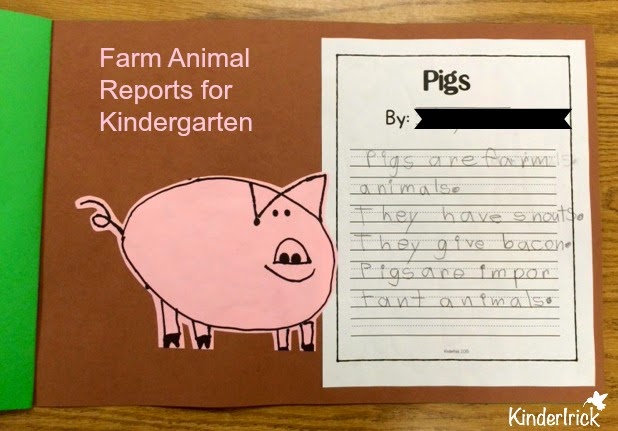 Informational Writing with Kindergartners- Farm Animal Reports ...