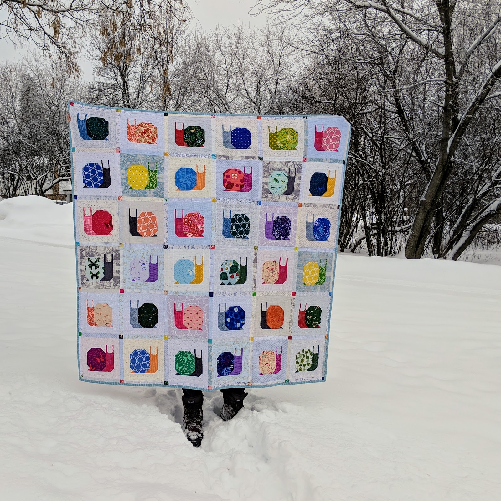 Lizzy House Garden Snail Quilt | A Finished Quilt | 2019 FAL