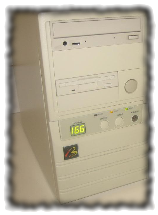 Computador com Gabinete do Antigo 286 padrão AT de Fontes e Placa M747 ...