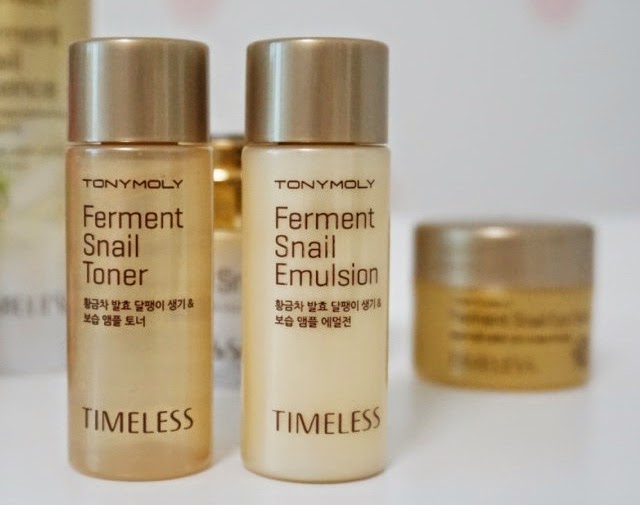 Tony Moly, The TIMELESS FERMENT SNAIL LINE Full Line - Lady Fox Makeup blog