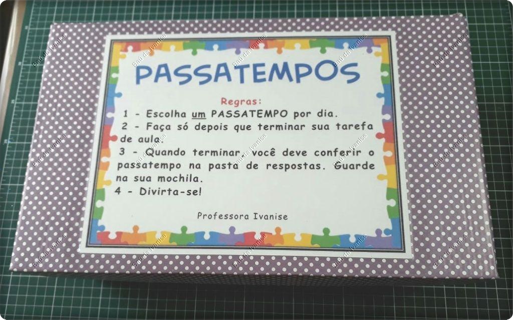 Baú de Ideias: Linguagem 56: Passatempos