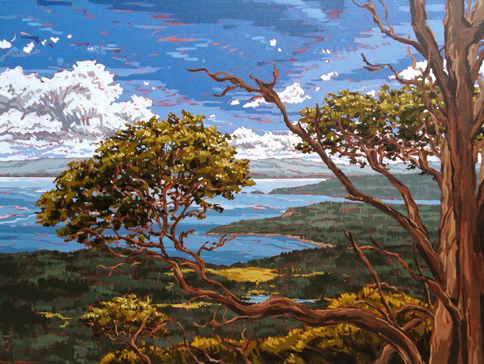 Renee Hartig: "Madrona Tree", Oil on Canvas, 30in x 40in