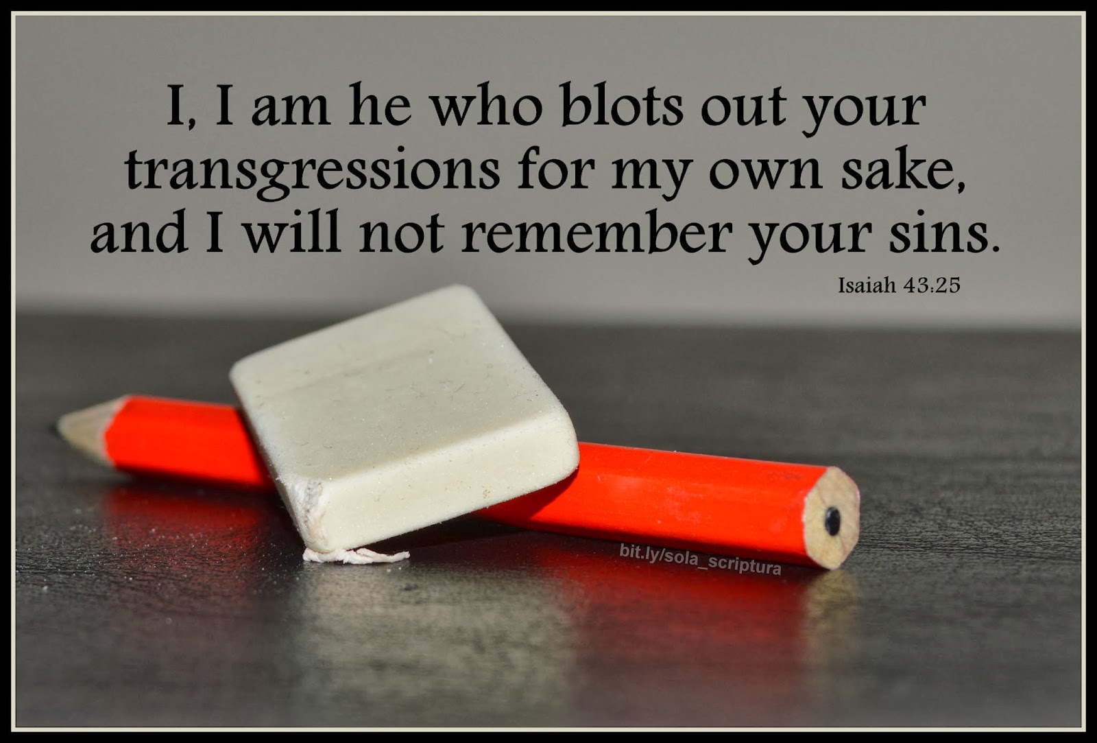 Sola Scriptura: Isaiah 43:25