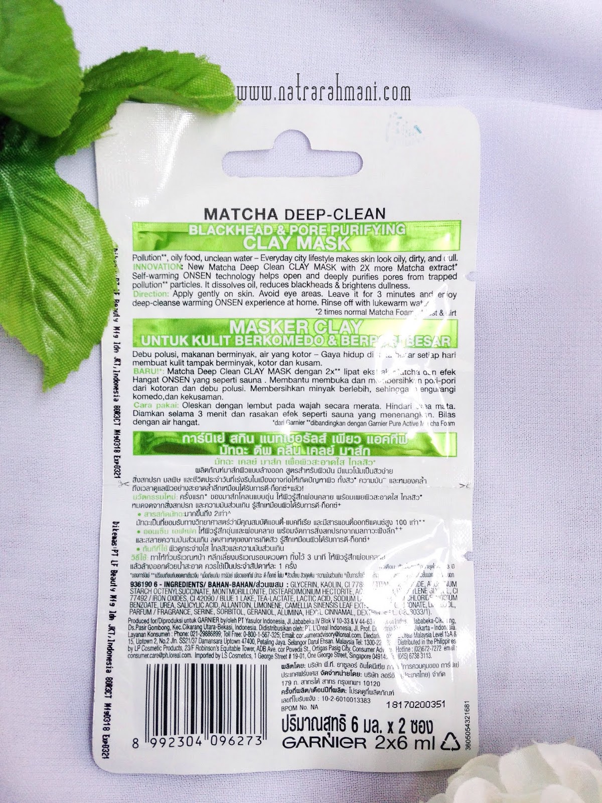REVIEW GARNIER PURE ACTIVE MATCHA DEEP CLEAN BLACKHEAD AND PORE ...