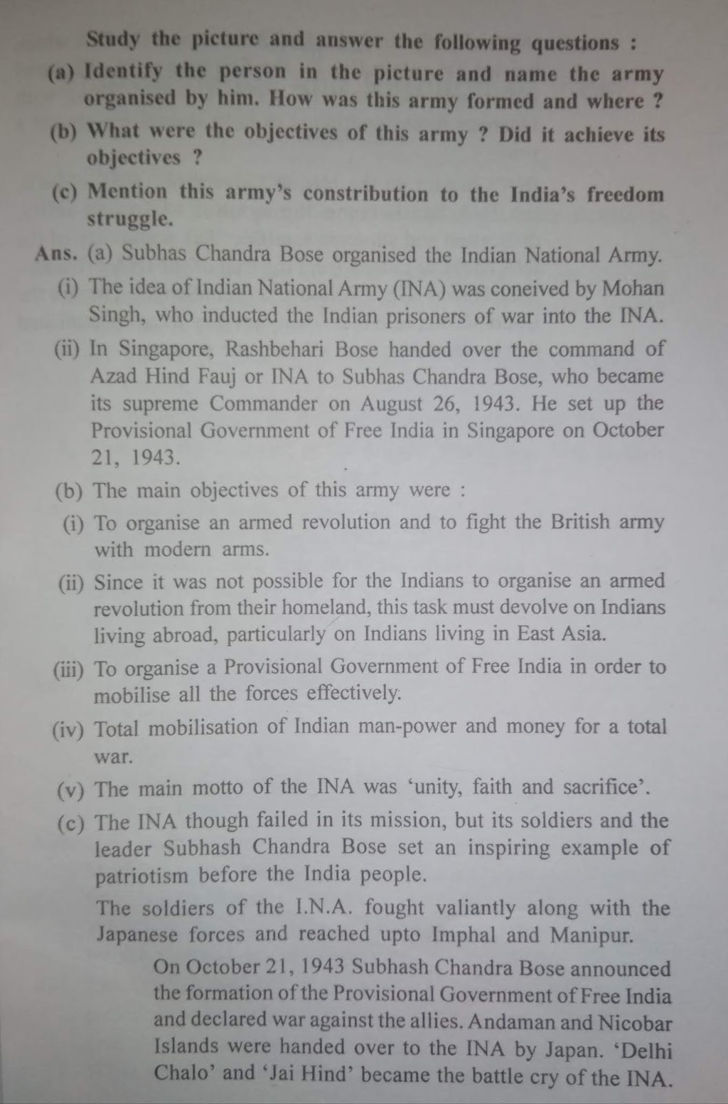 ICSE TOTAL HISTORY & CIVICS 10 CHAPTER - 8 (HISTORY) SOLUTIONS