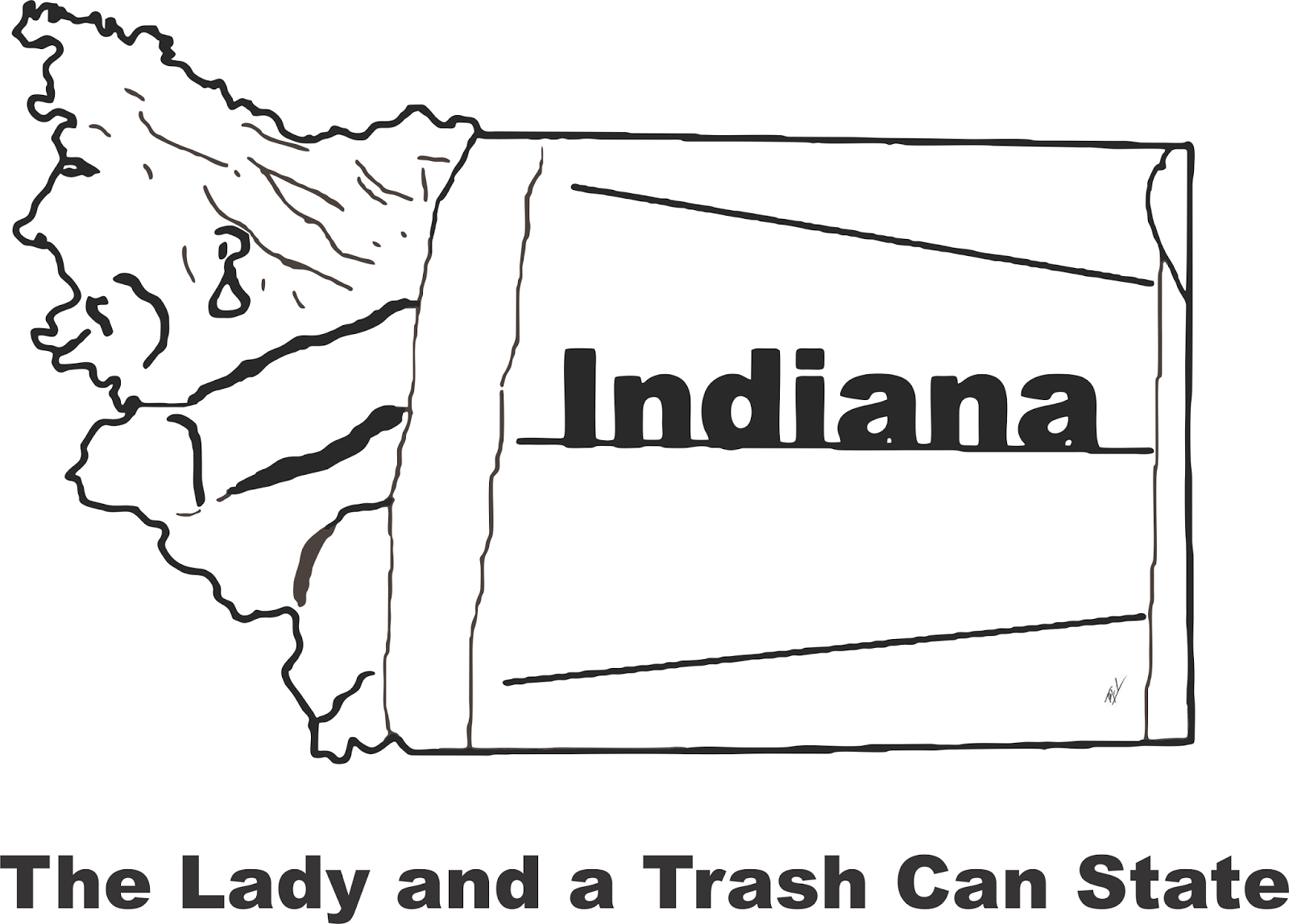 Funny maps: A funny map of Indiana