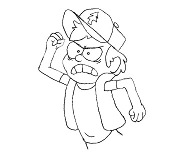 #6 Dipper Pines Coloring Page