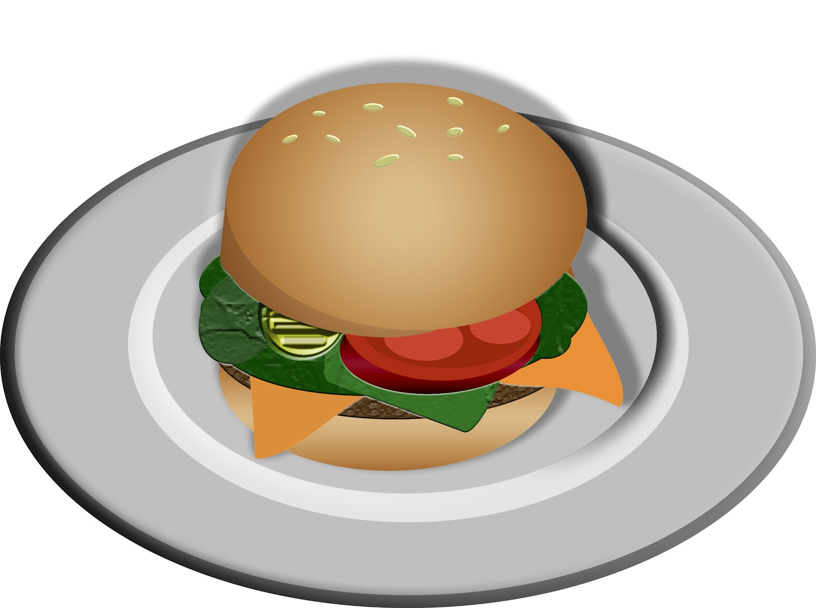Digital Art & Design: 2d Cartoon Burger, Final