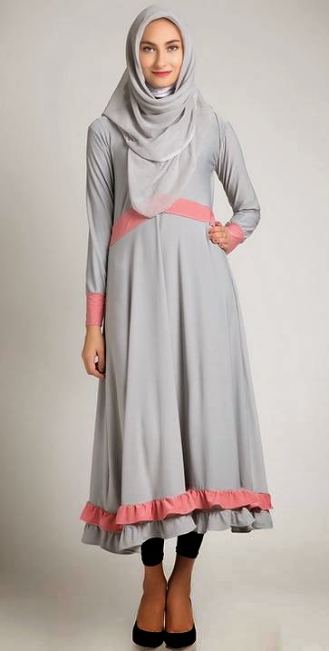 Desain Baju Dress Muslim Model Terbaru 2017