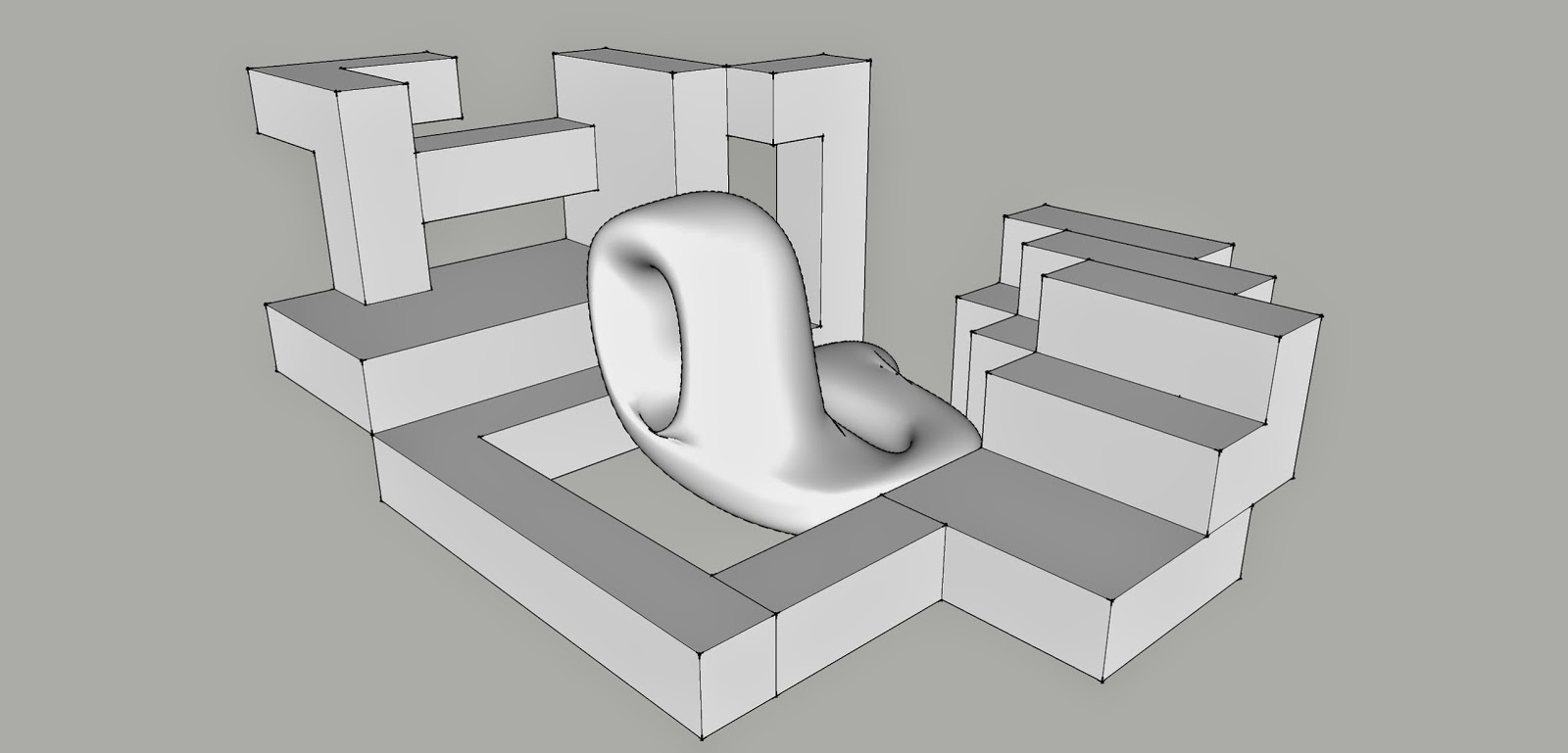 Timothy Halim: SKETCHUP MODEL PROGRESS MONUMENT