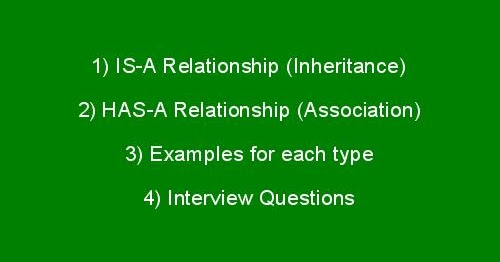 Java IS-A and HAS-A Relationship | JavaProgramTo.com