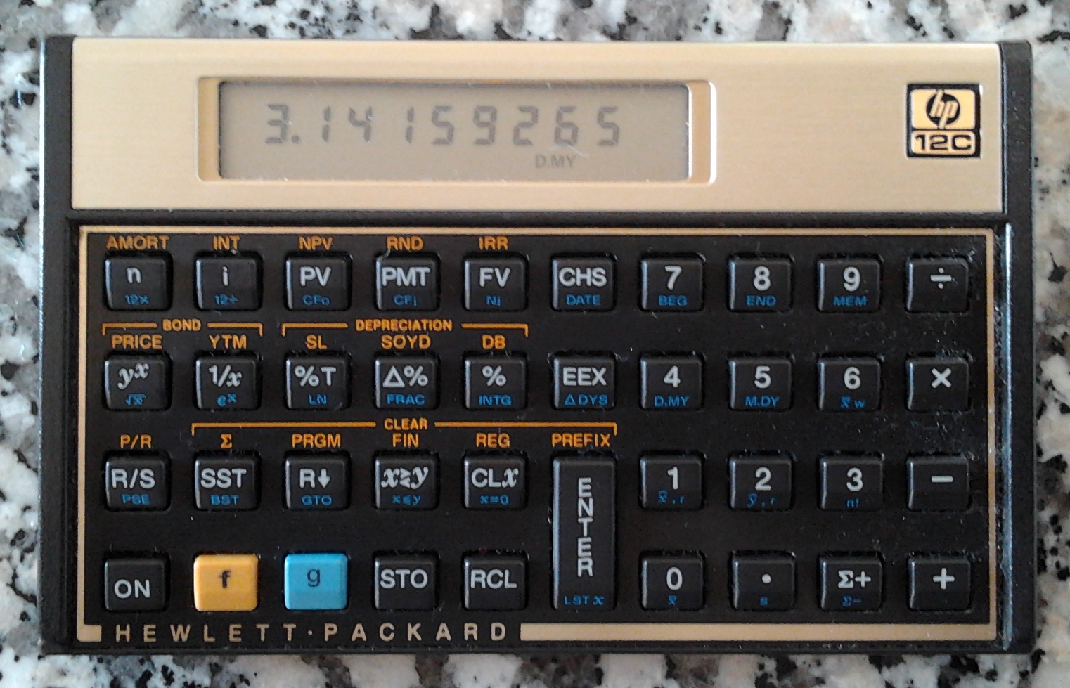 3,1416....DAMICALC: HP 12C