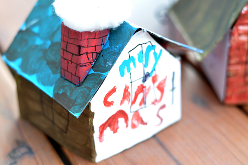 brown bobbin: Cardboard Village - Cereal box houses
