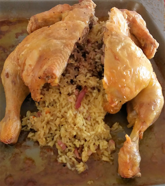 AL FUM DE LA XIMENERA : 107.- POLLASTRE FARCIT / POLLO RELLENO