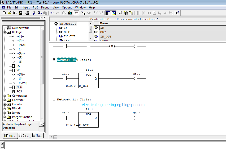 شرح positive and negative edge فى siemens PLC موقع الهندسة الكهربية