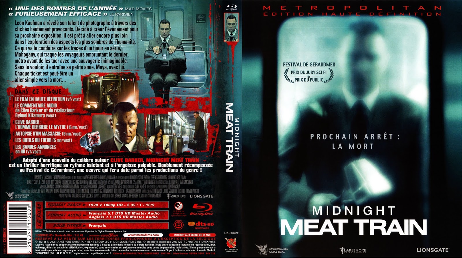 BLU-RAY JAQUETTES BLU-RAY: Midnight Meat Train