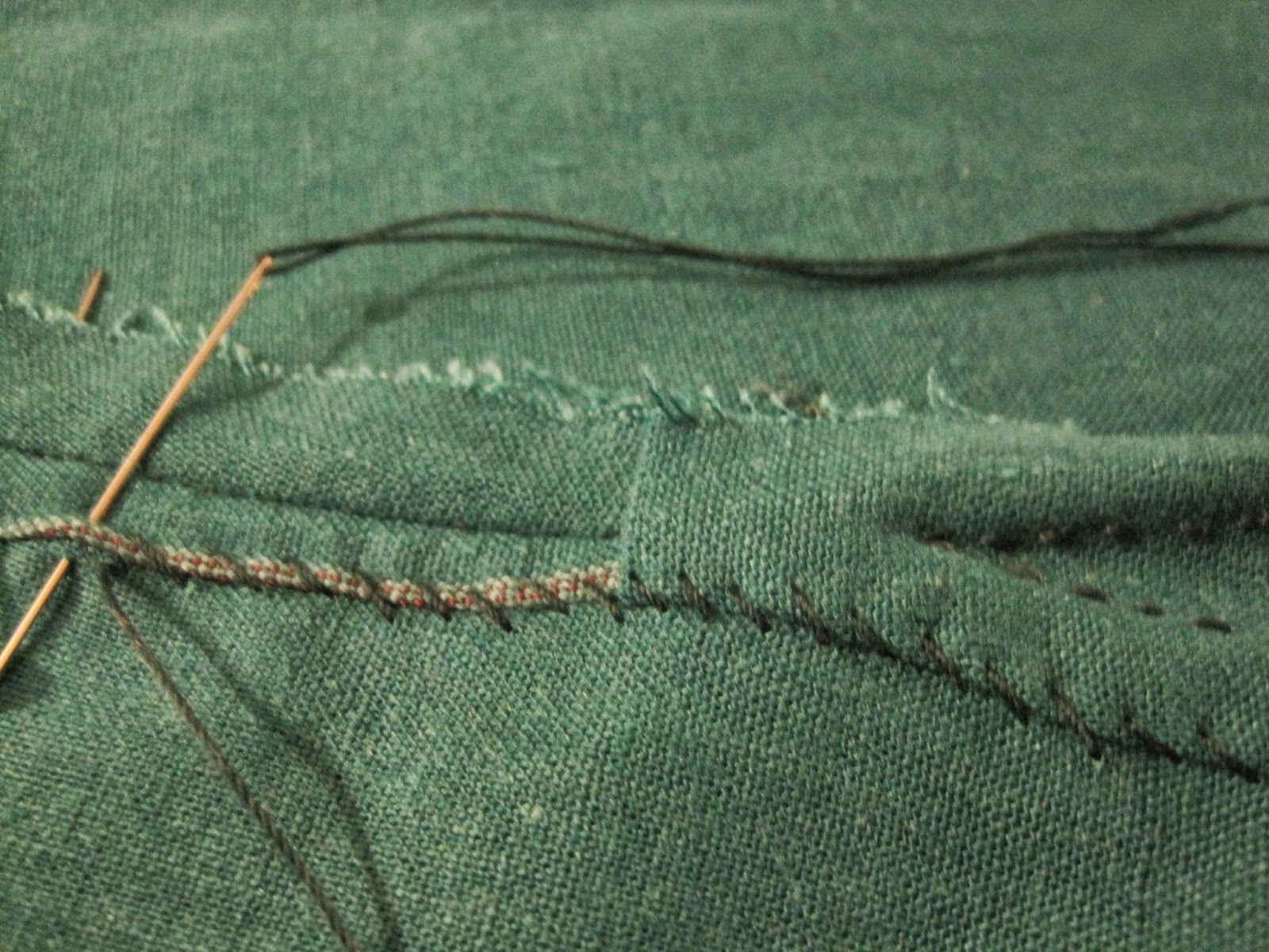 Stone Tracery Threads: Apron Dress Hand Stitching Techniques: Part 1