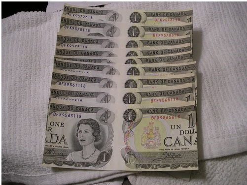 World Banknotes Fake Canada 1 Dollar 1973 Mismatched Error Notes