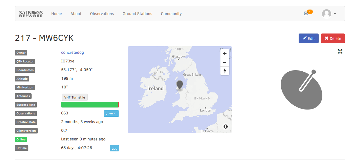 Concretedog: Scheduling an Observation on SatNOGS