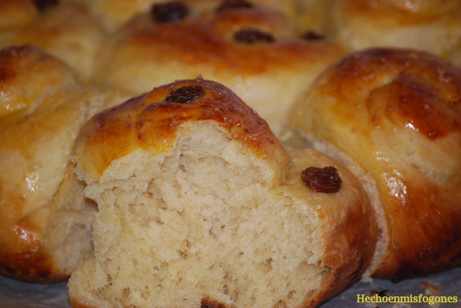 Hecho en mis fogones: Pan de caracolas