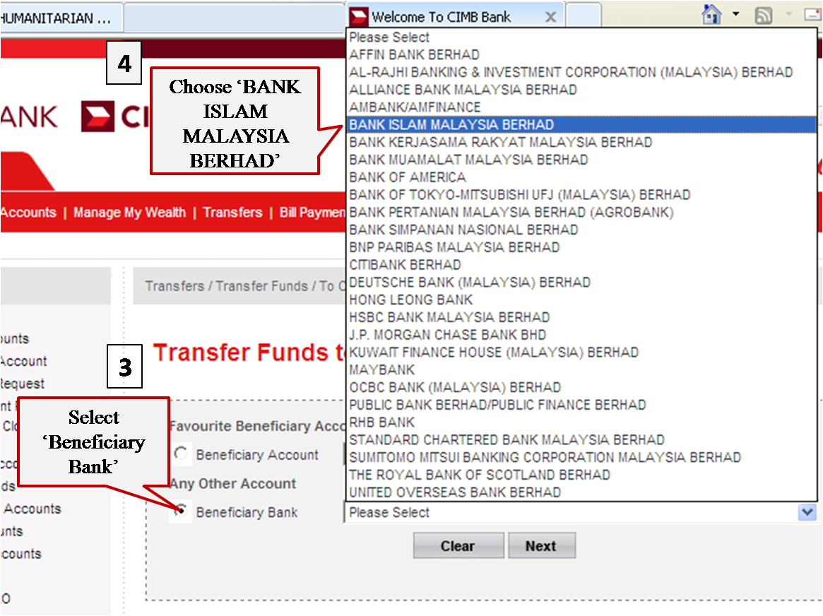 UKHUWAH HUMANITARIAN DRIVE 2012 & 2013: How to transfer money from CIMB ...