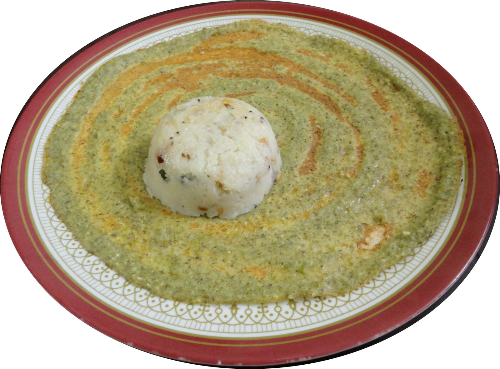 World Of Vegeterian Recipes: Pesarattu Upma - Moong Dal Dosa