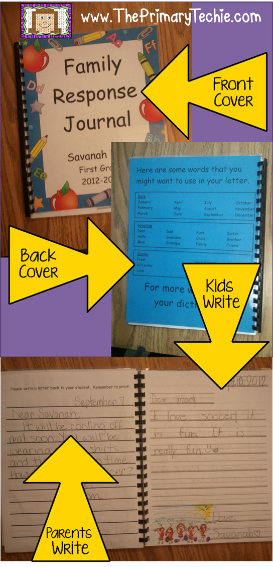 Primary Chalkboard: Family Response Journals - Reading, Writing, and ...