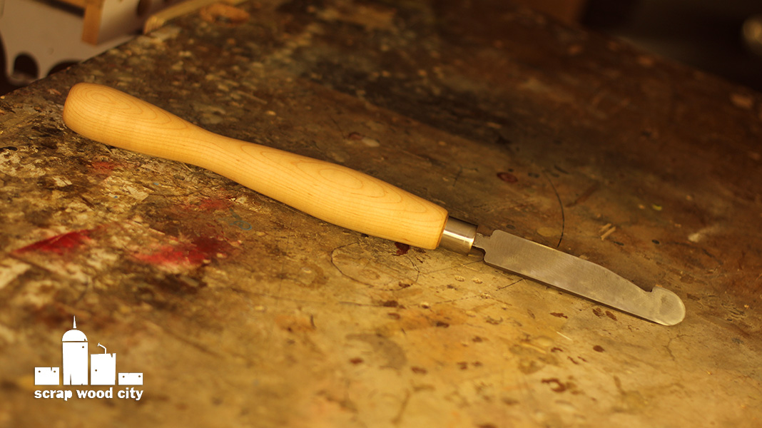 scrap wood city: How to make a DIY wood turning side scraper