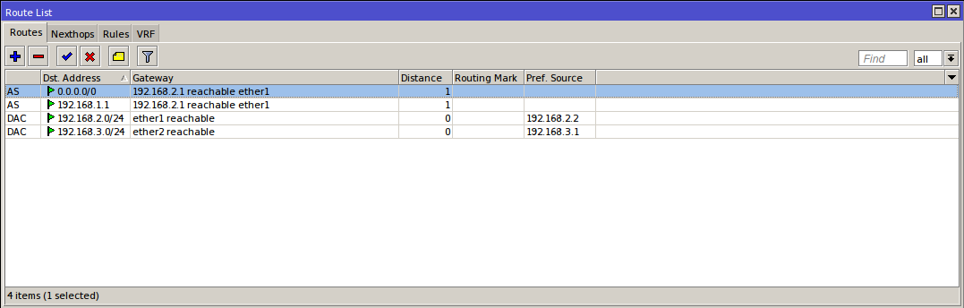Membuat Routing Static dengan 2 Mikrotik
