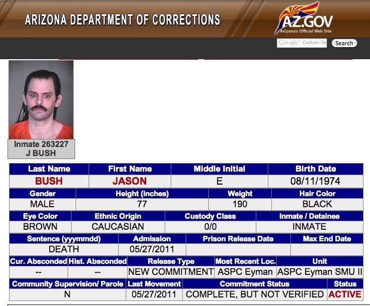 Ricker's Radar Screen: Bush is now in the Arizona Department of Corrections