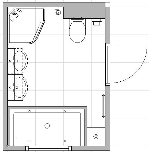 .: Planløsning baderom