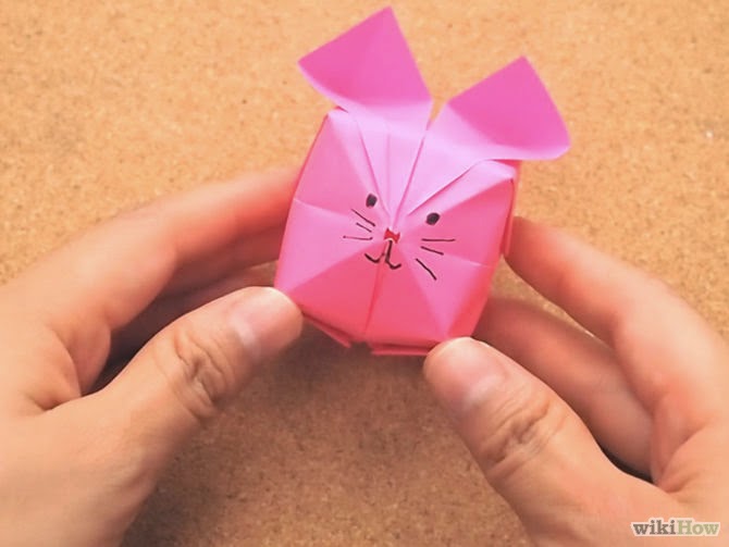 origami bunny face ~ origami instructions art and craft ideas