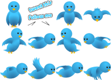 Animated Flying Twitter Bird Widget - Aptech India