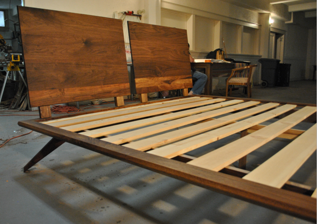 Furniture by Pete: Platform bed with angled legs