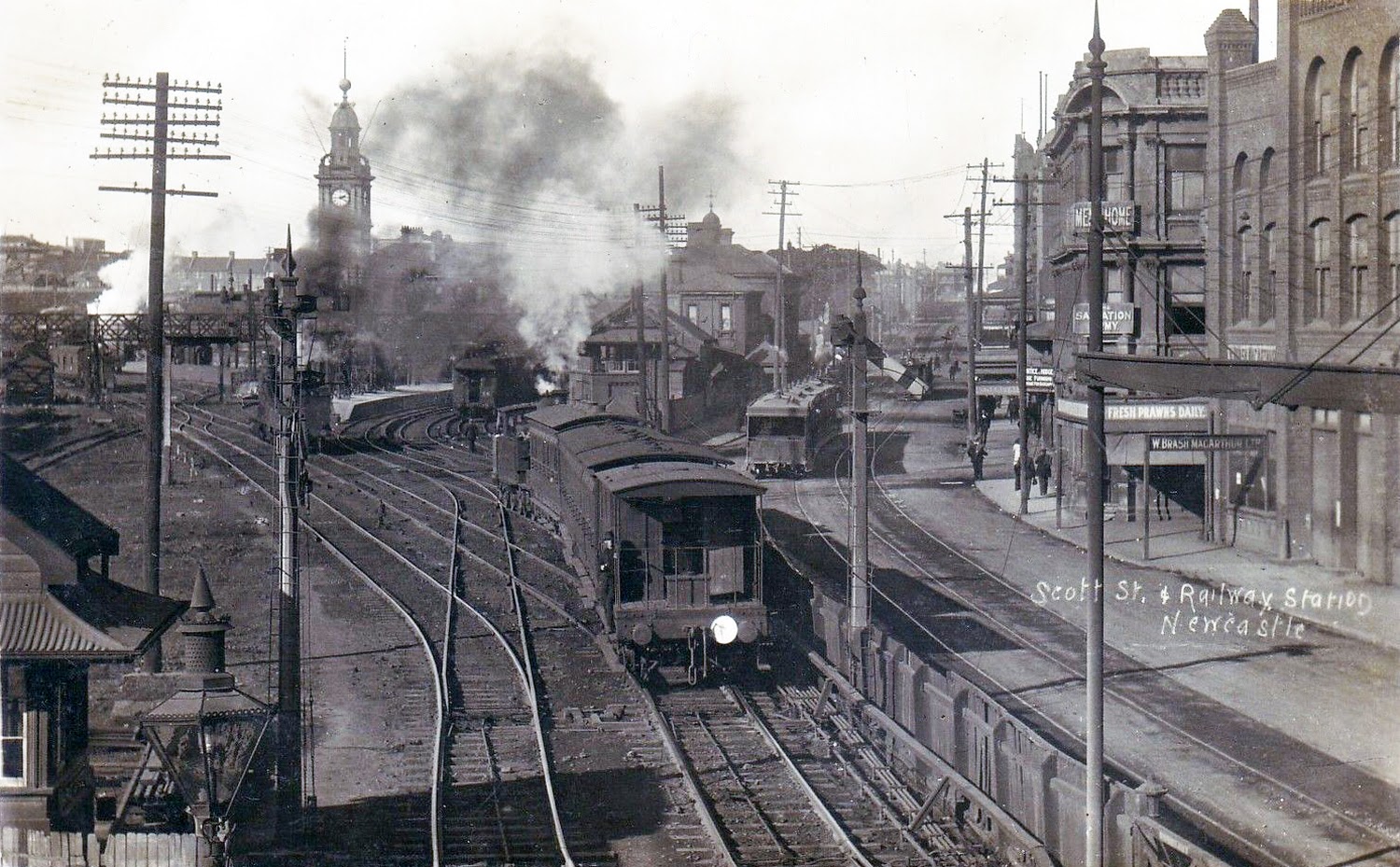 transpress nz: steam in Newcastle NSW, a century ago