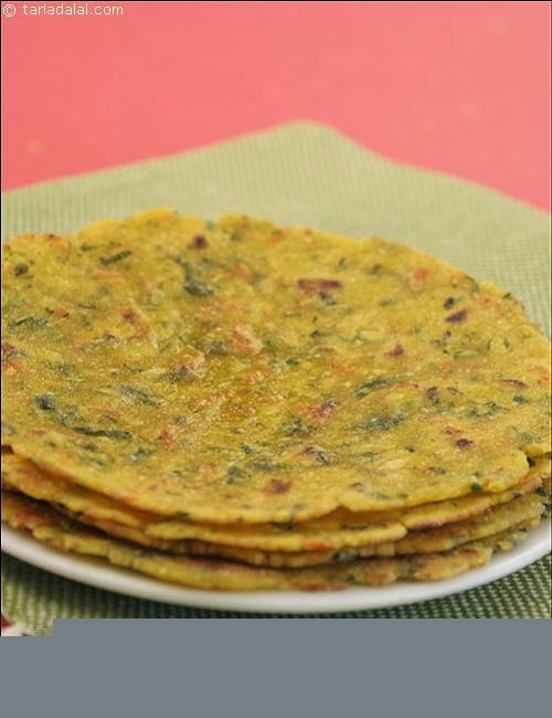 Tarla Dalal: Carrot and Coriander Roti